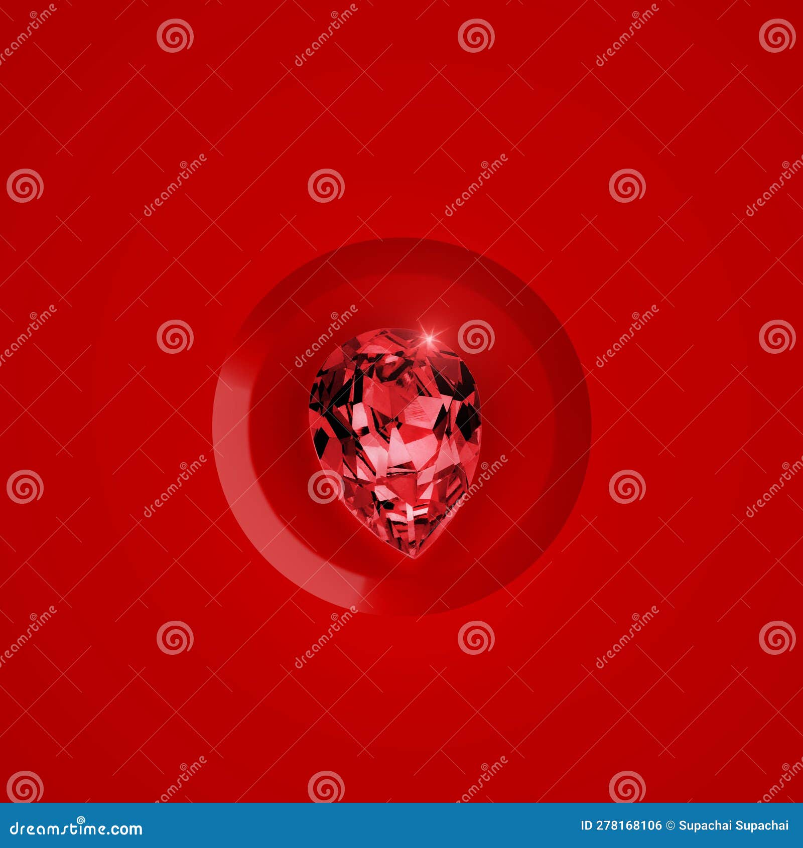 Red Diamond on Red Background Stock Illustration - Illustration of ...