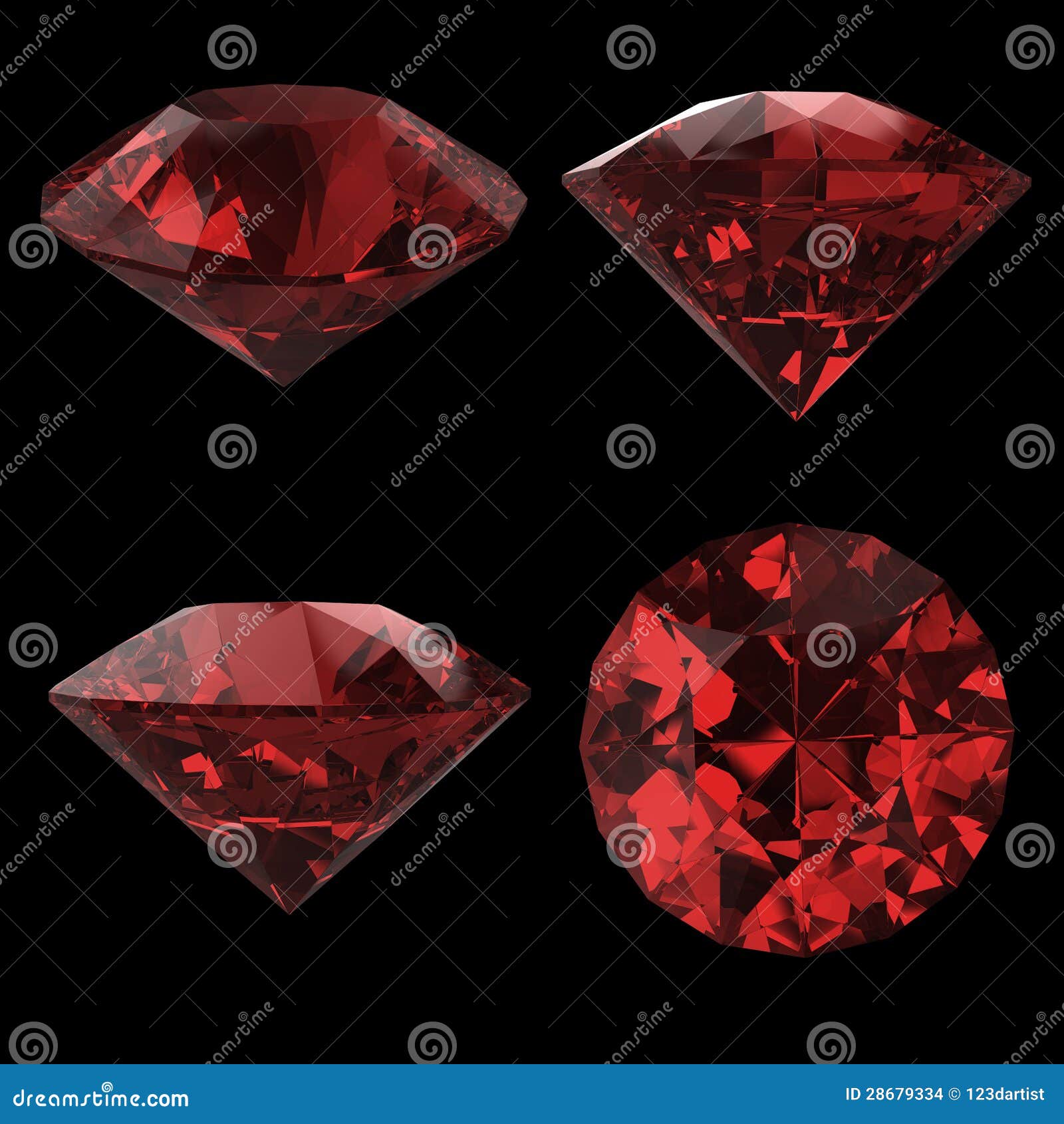 Red diamond on black stock illustration. Illustration of precious ...