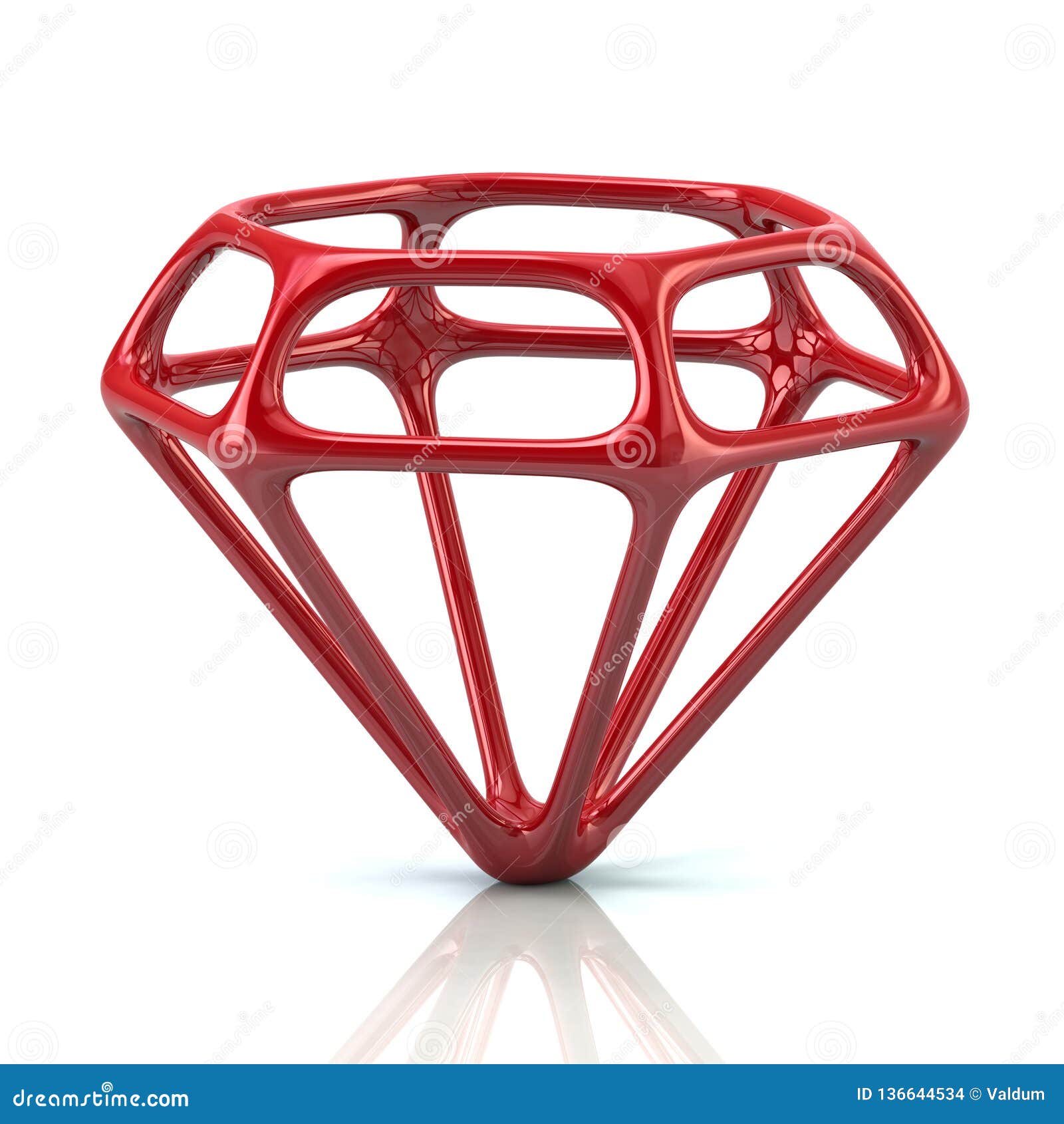 Red Diamond 3d Illustration Stock Illustration - Illustration of ...