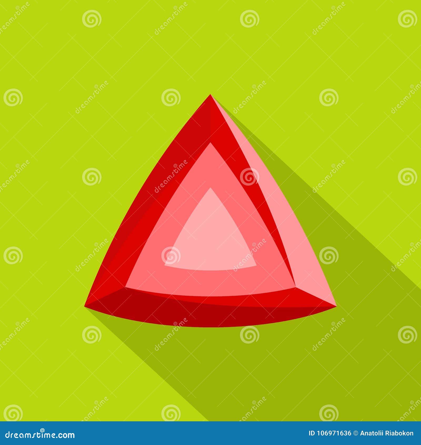 Red Diamond Icon, Flat Style. Stock Vector - Illustration of brilliant ...