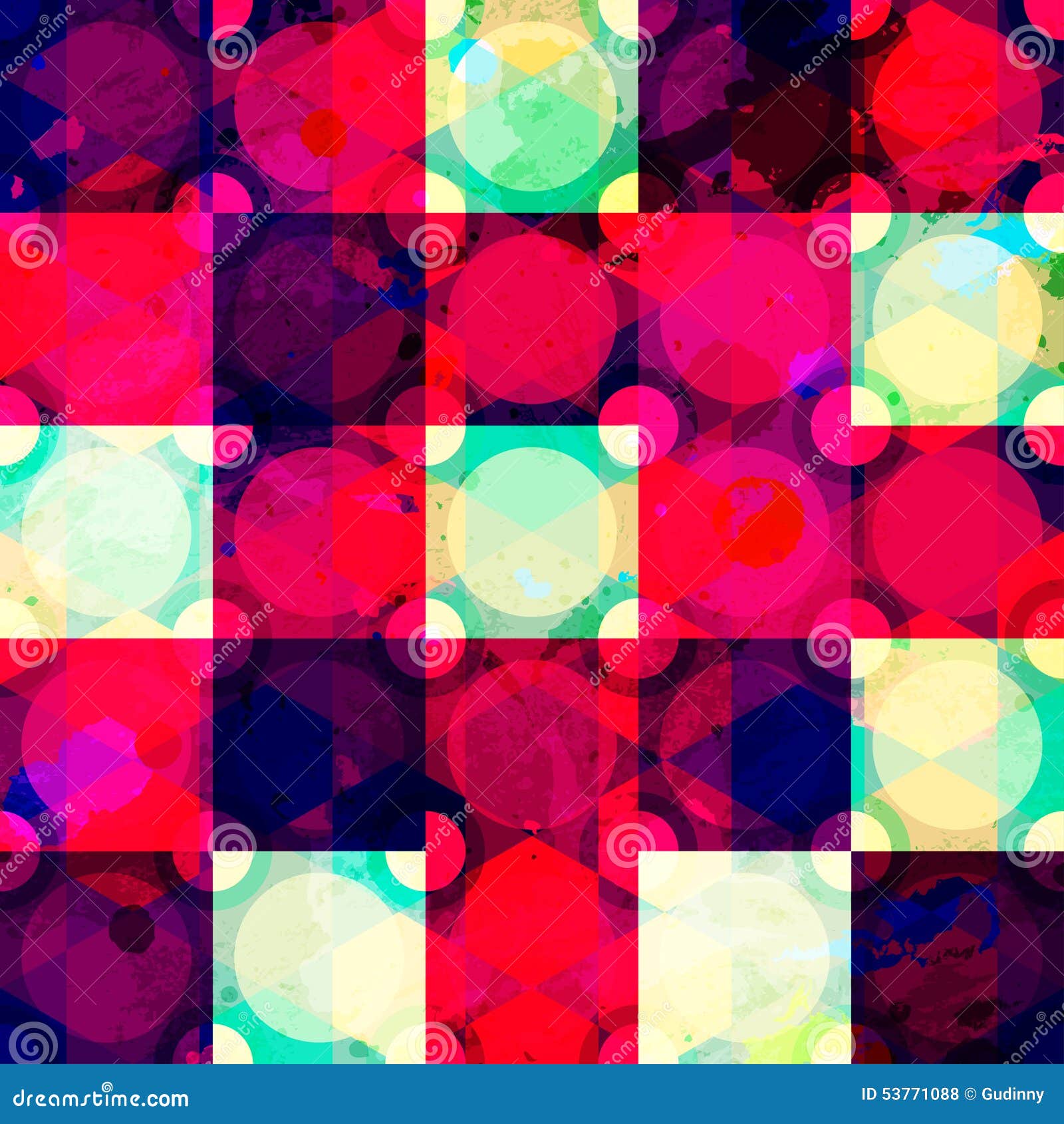 Red Diamond Seamless Pattern Grunge Effect Stock Vector - Illustration ...