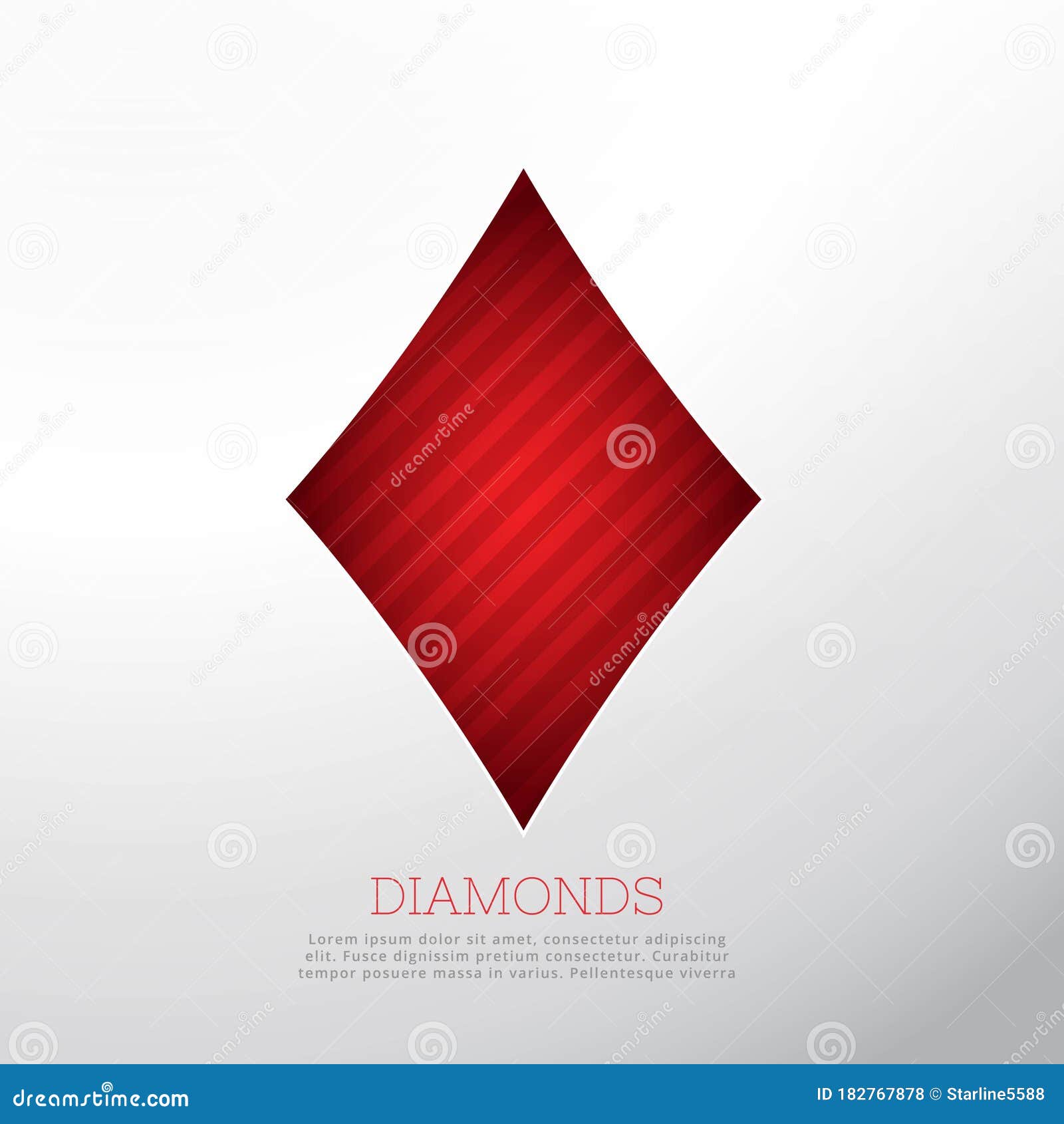 Red Diamond Shape Isolated on White Background Stock Vector ...