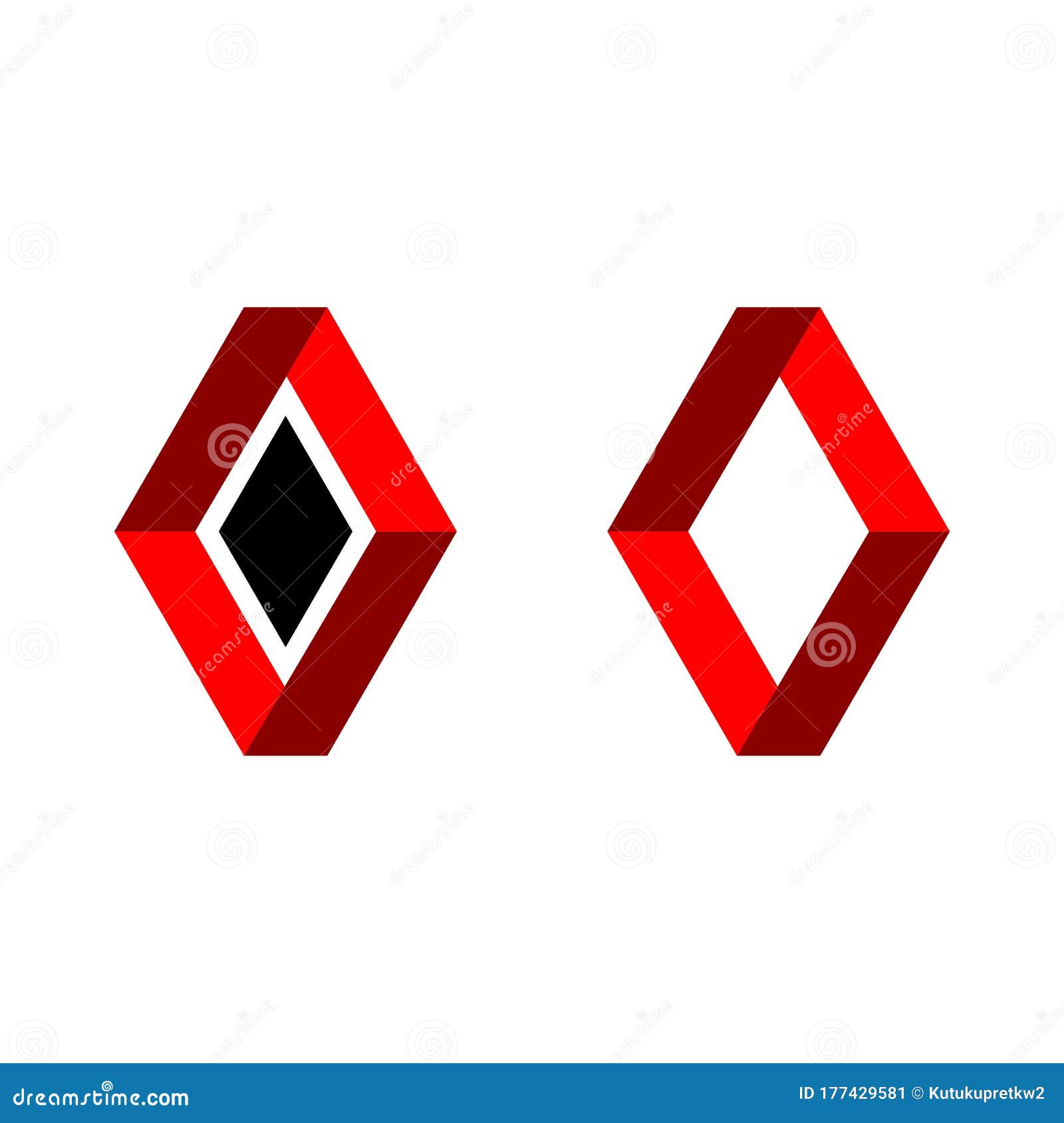 Red Diamond Square Logo Template Illustration Design. Vector EPS 10 ...