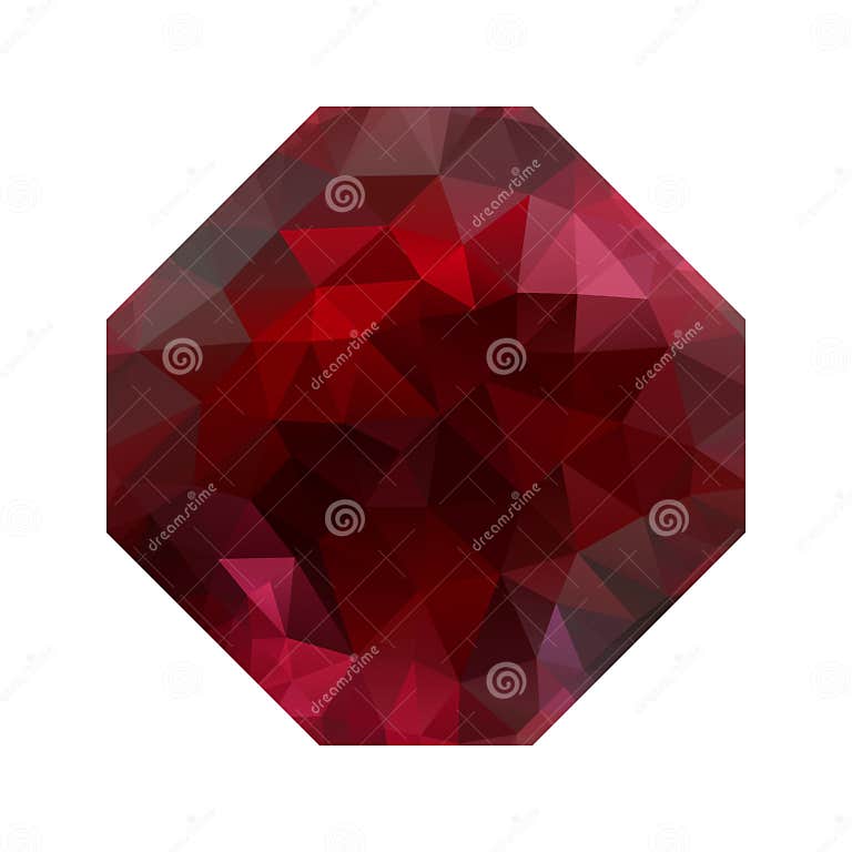 Red Diamond on a White Background. Stock Vector - Illustration of color ...