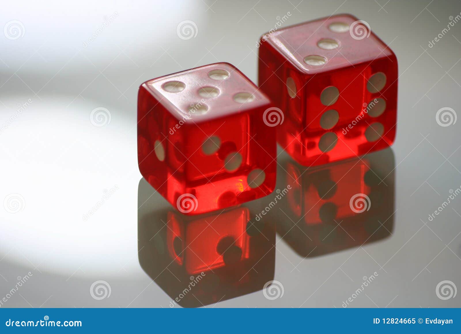 Red dice stock image. Image of playful, casino, three - 12824665