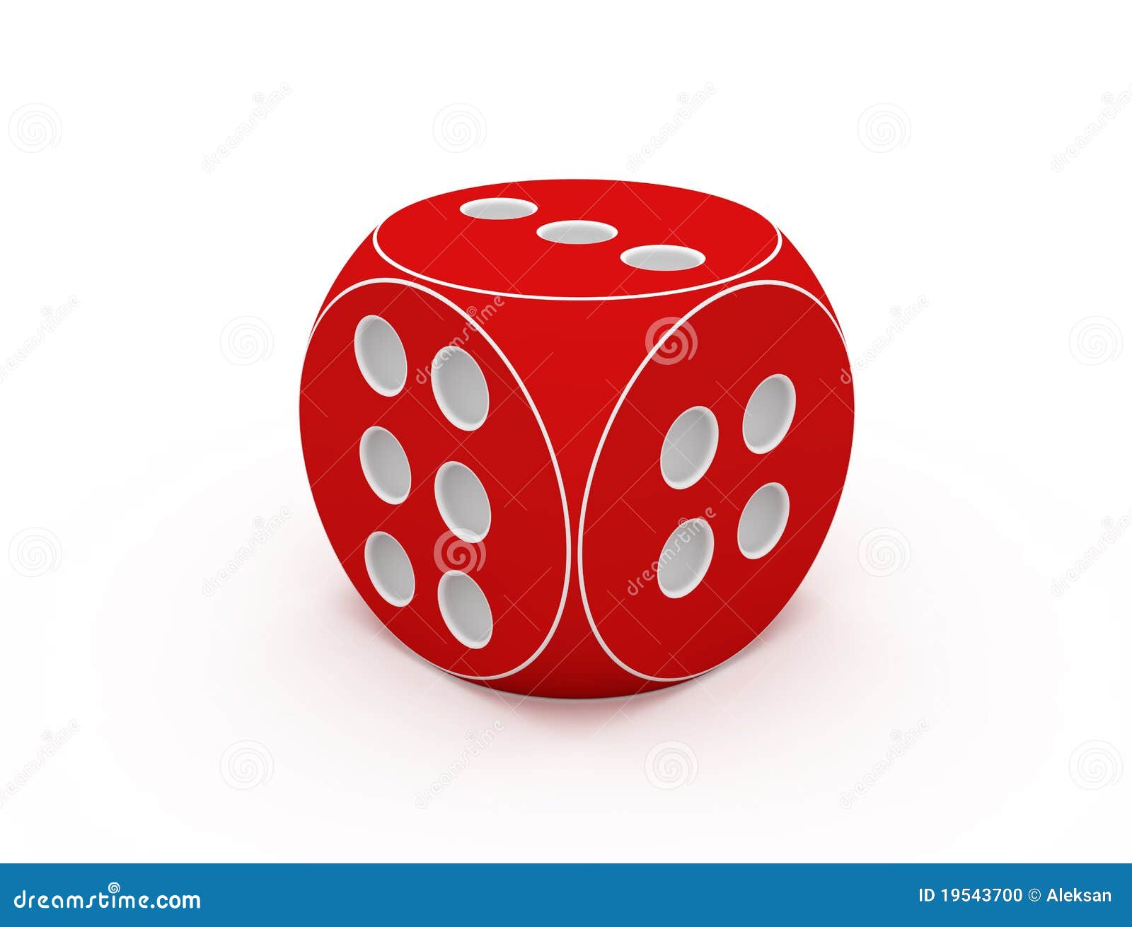 Red dice. stock illustration. Illustration of play, luck - 19543700