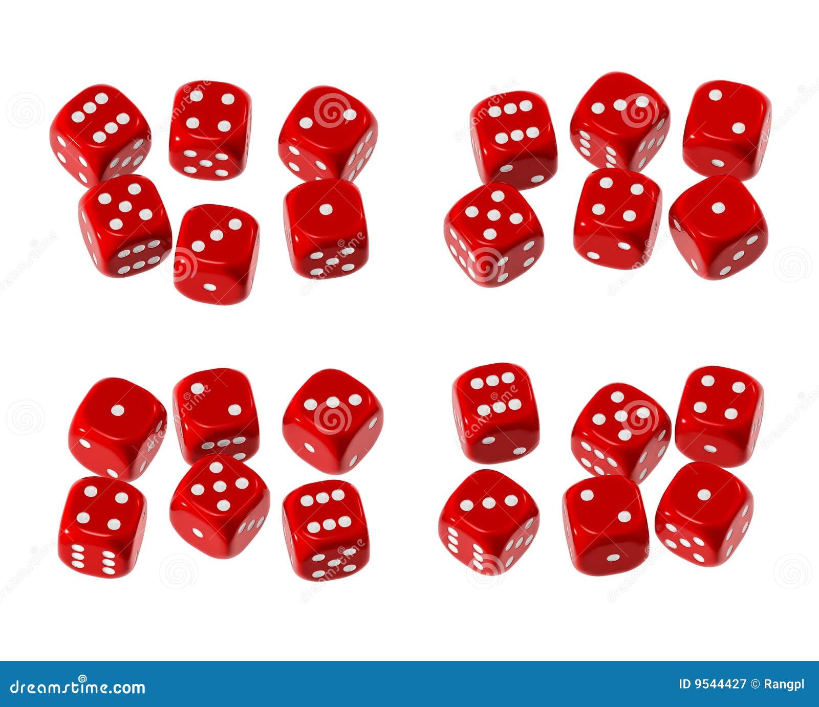 Red Dice stock illustration. Illustration of cubes, gamble - 9544427