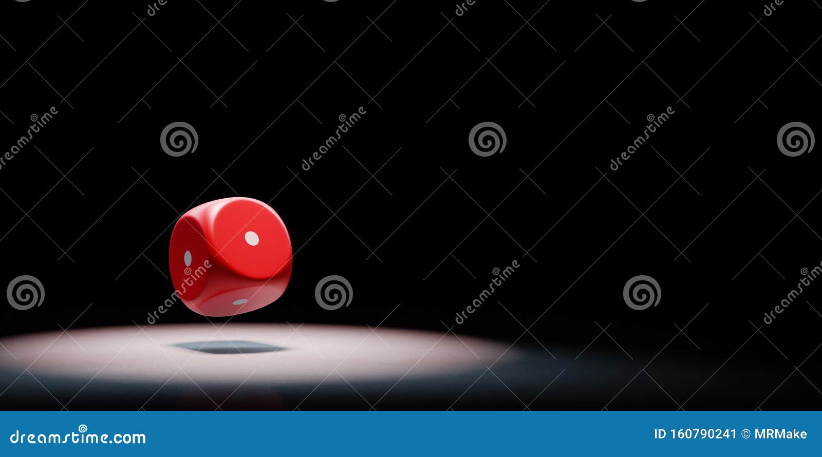 Always Loser Dice Spotlighted on Black Background Stock Illustration ...