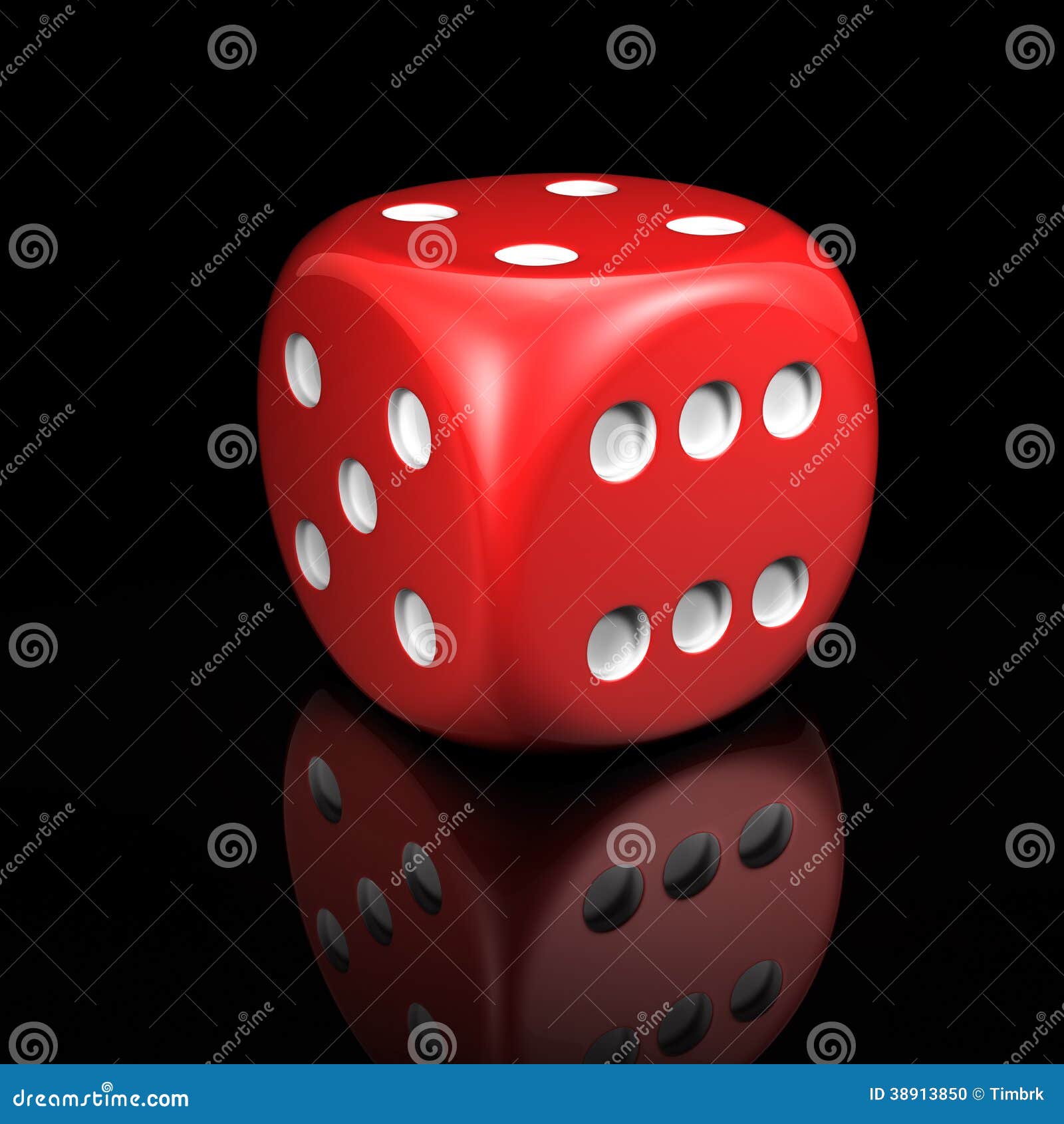 Red dice stock illustration. Illustration of cube, sign - 38913850