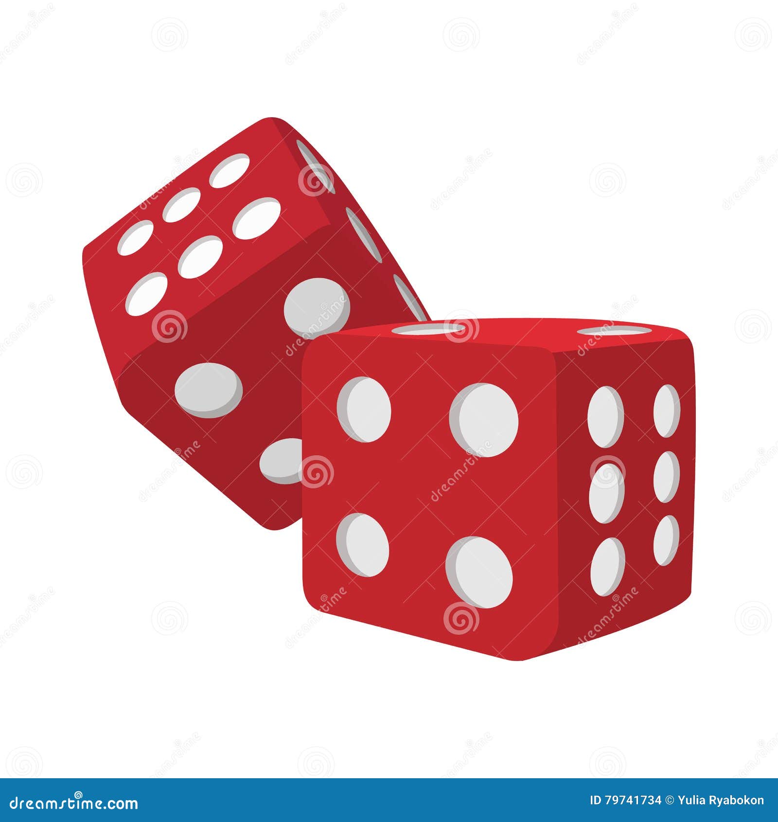 Red dice cartoon icon stock vector. Illustration of stamp - 79741734