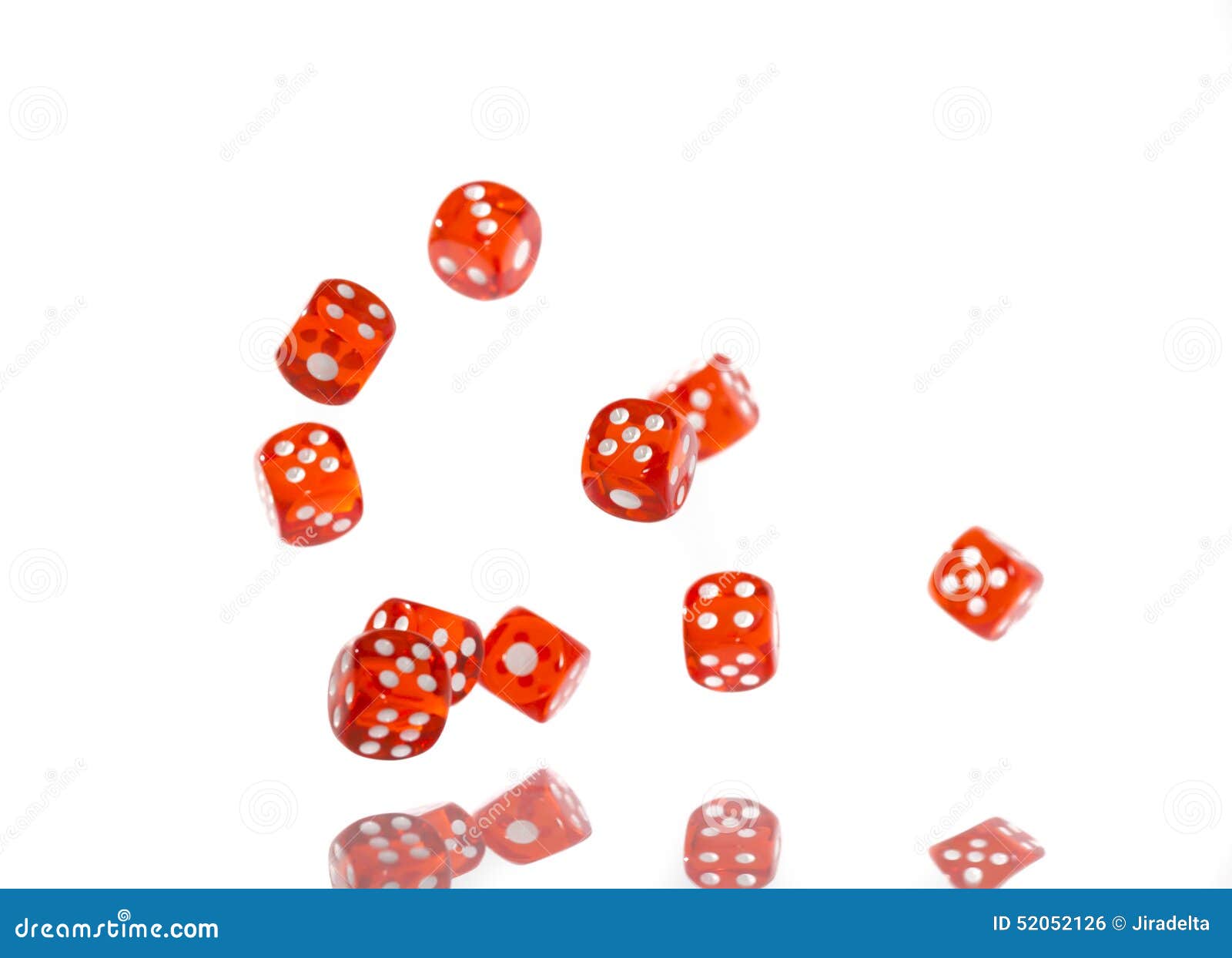Red Dice Drop on Glossy Floor Stock Photo - Image of risk, casino: 52052126