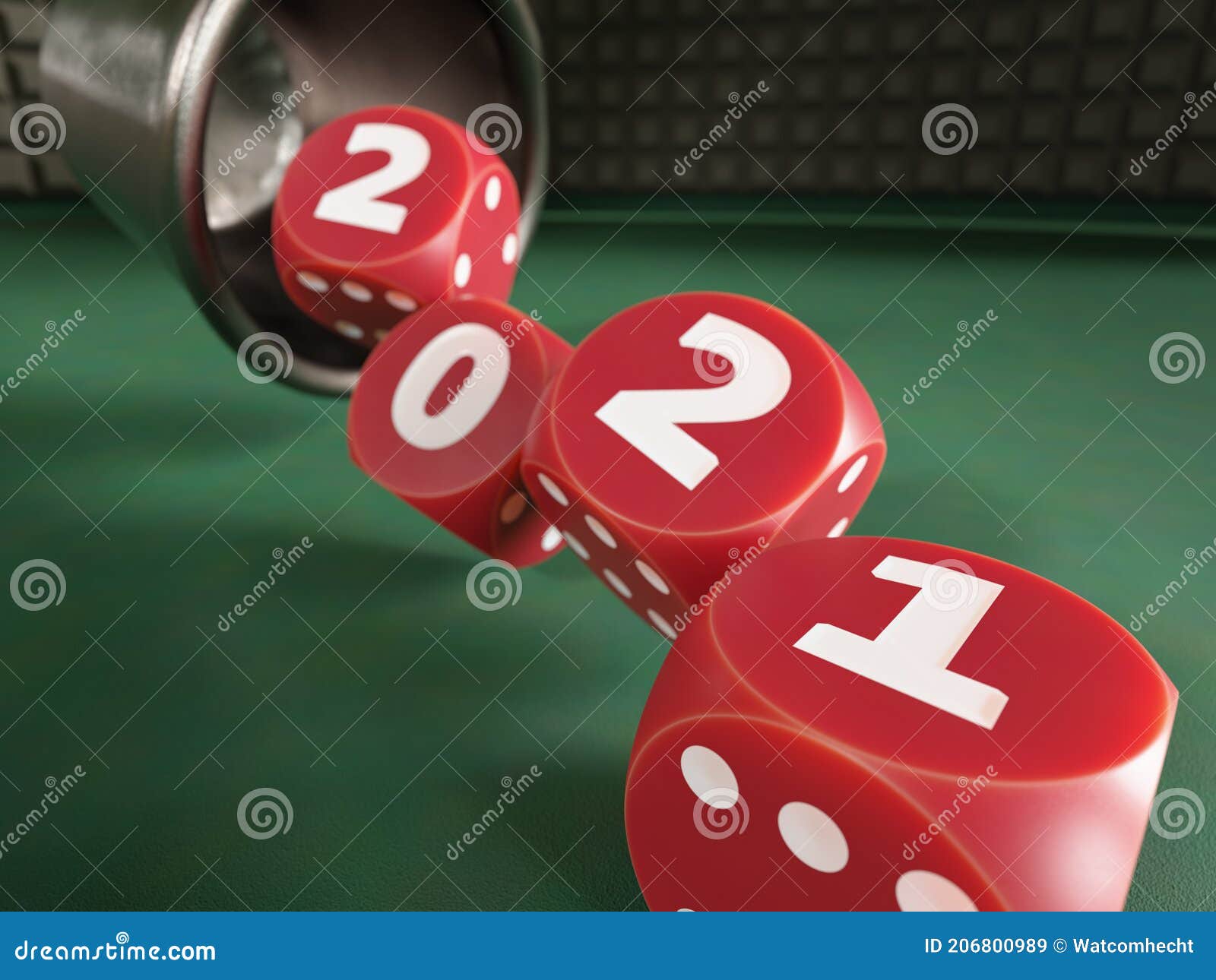 Red Dice Forming the Number 2021 Stock Illustration - Illustration of ...
