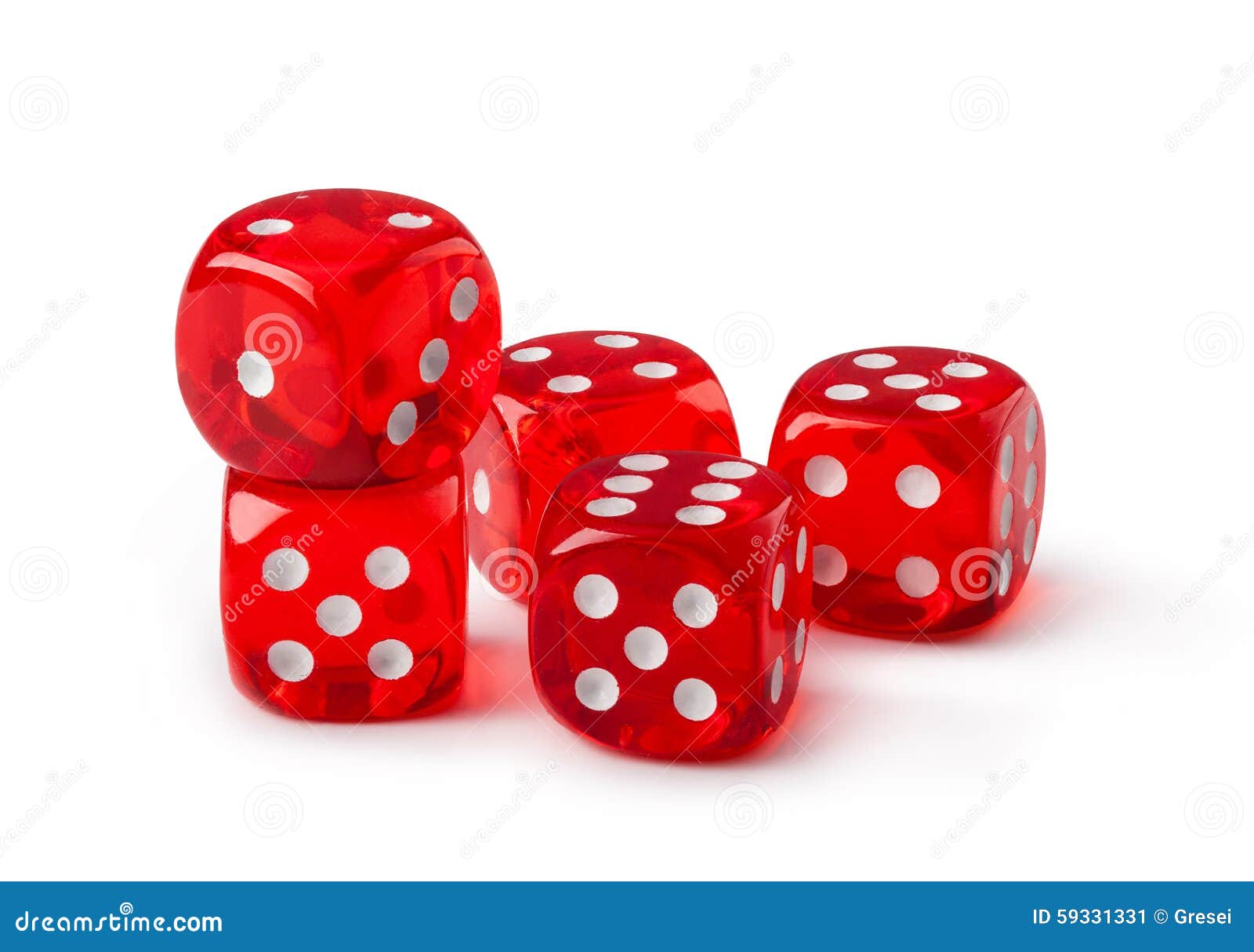 Red dice stock image. Image of leisure, isolated, gambling - 59331331