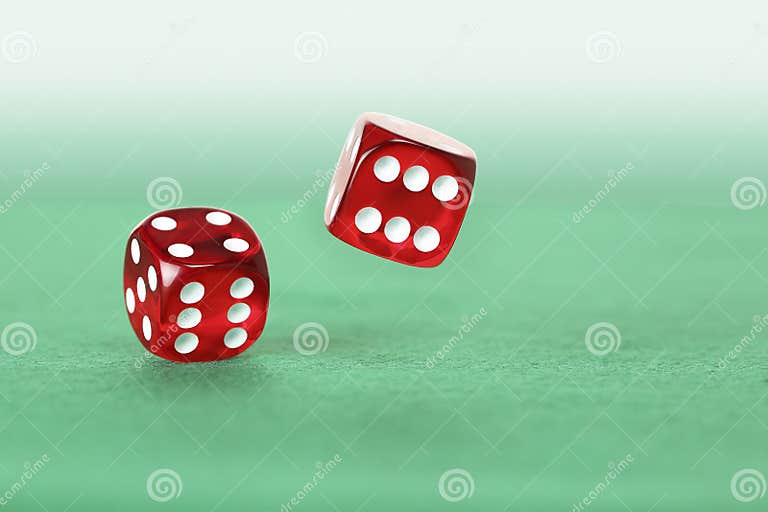 Red dice rolling stock image. Image of gambling, risk - 178901793