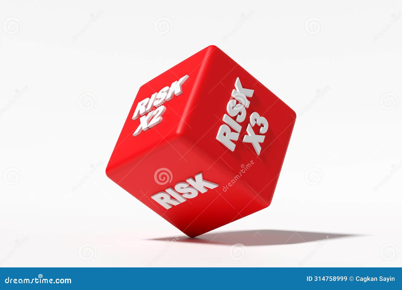 Red Dice Rolling with Risk Levels Stock Illustration - Illustration of ...