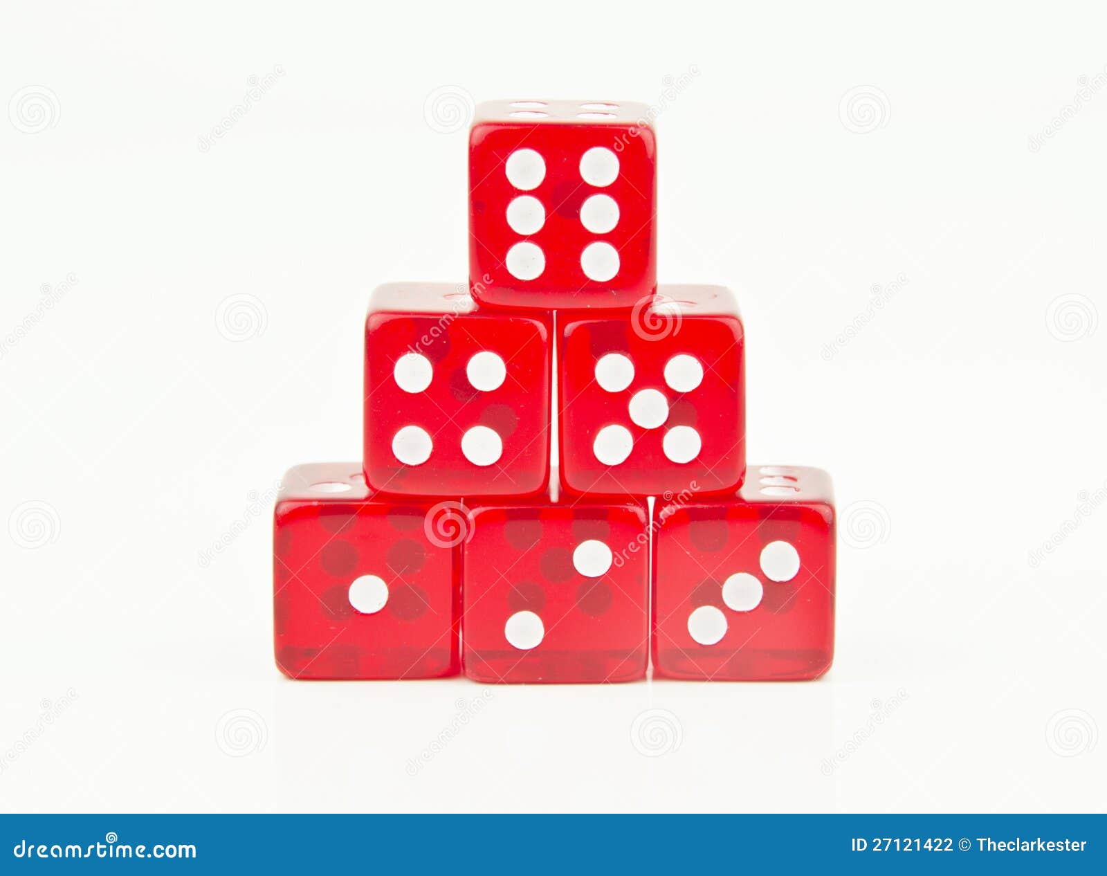 Red dice stacked in order stock photo. Image of luck - 27121422