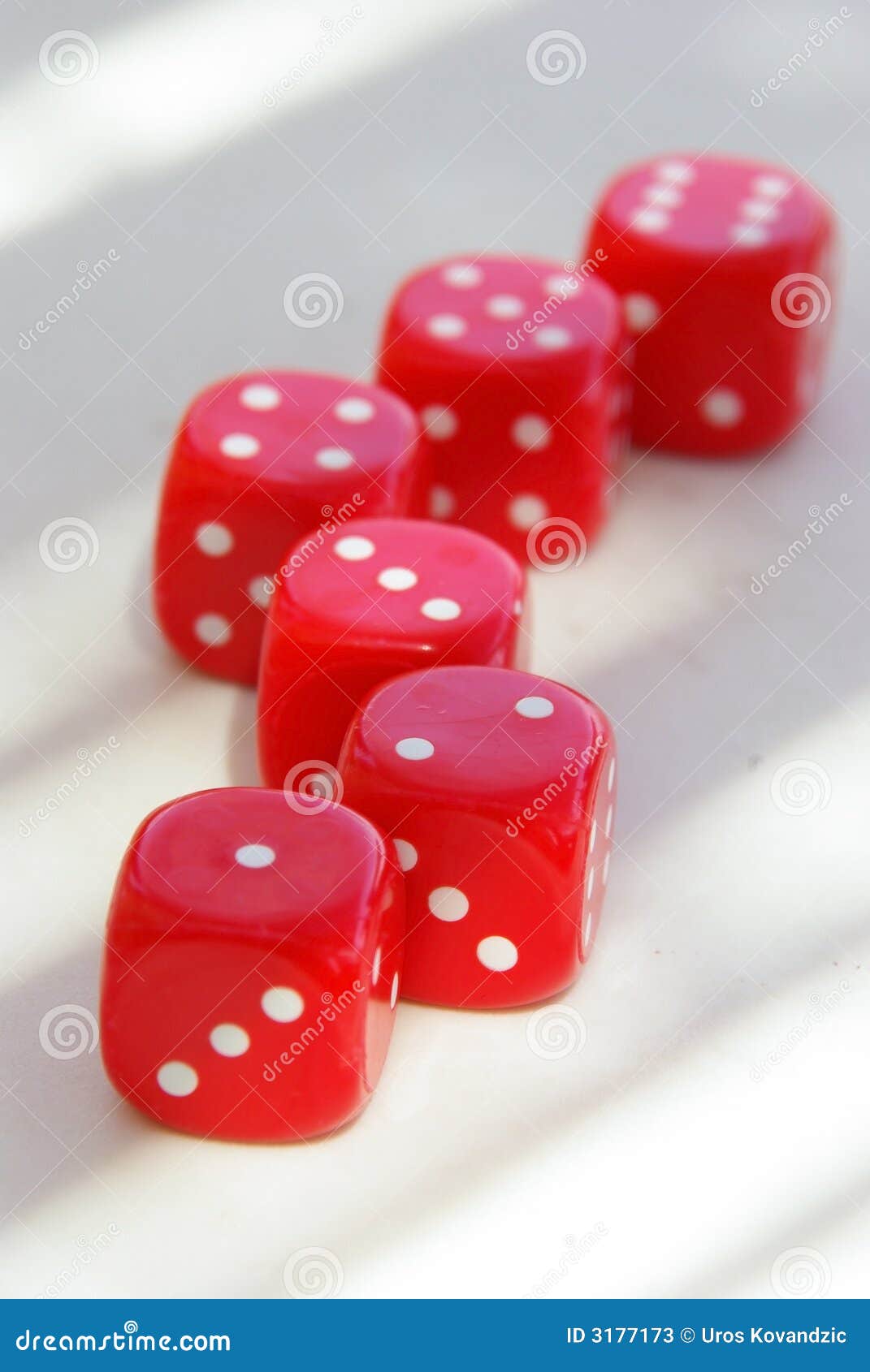 Red dice on table stock image. Image of lose, seven, chance - 3177173