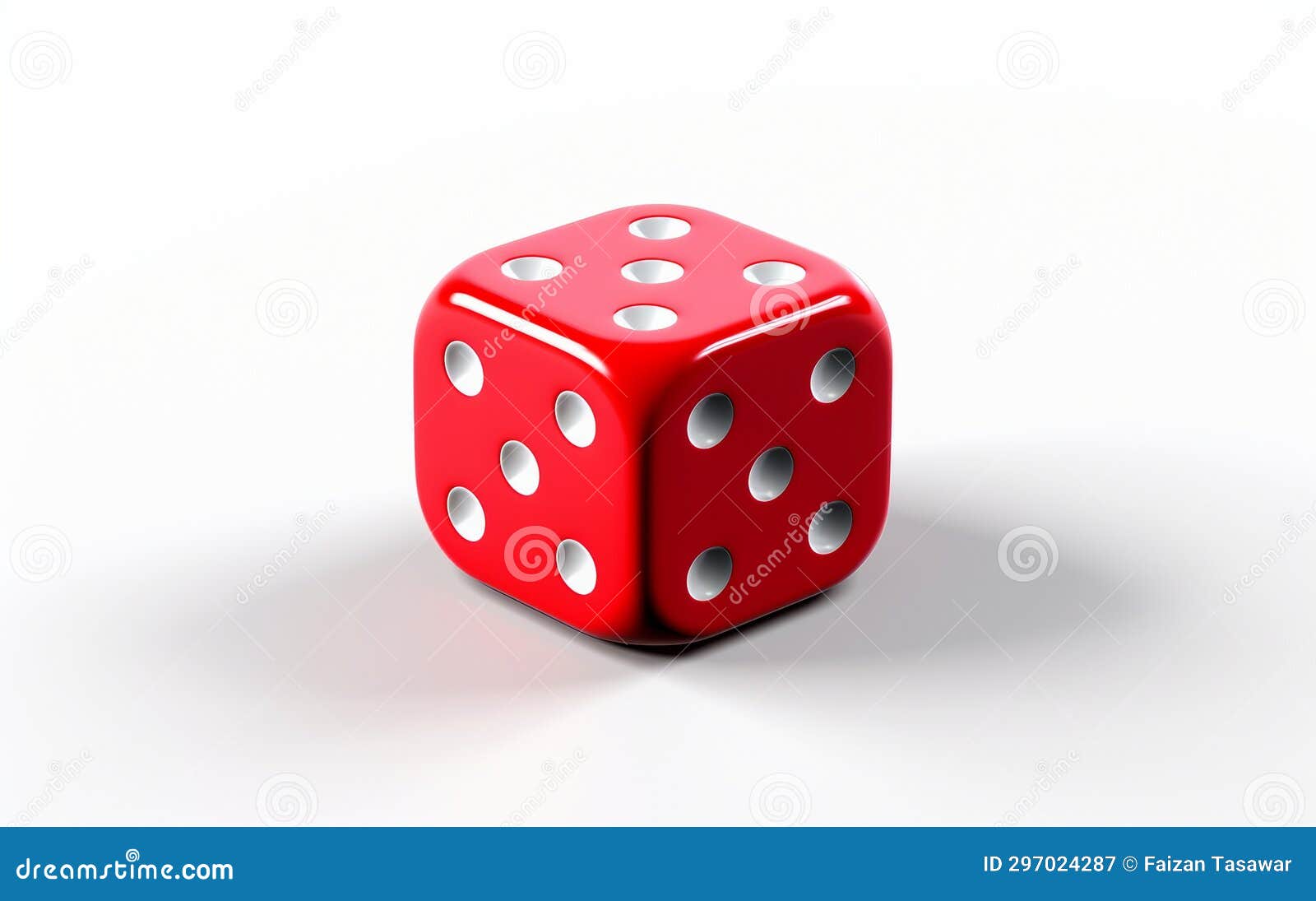 Red Die on See-through Background -Generative Ai Stock Illustration ...