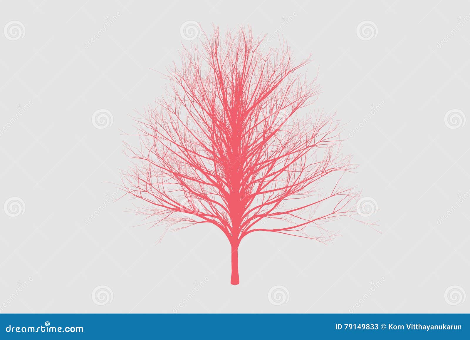 Red Die Tree Color Silhouettes Art Design Stock Illustration ...