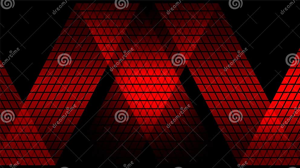 Red Digital Abstract Technology Background Stock Vector - Illustration ...
