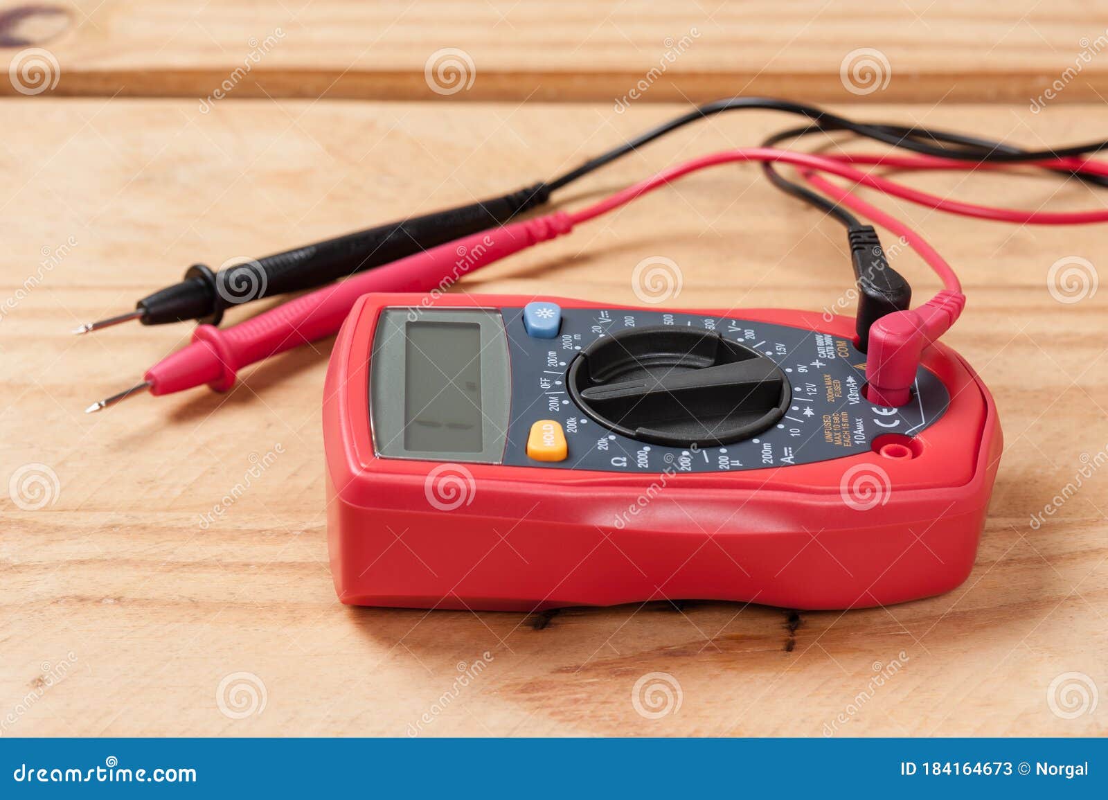 Red digital multimeter stock image. Image of engineer - 184164673