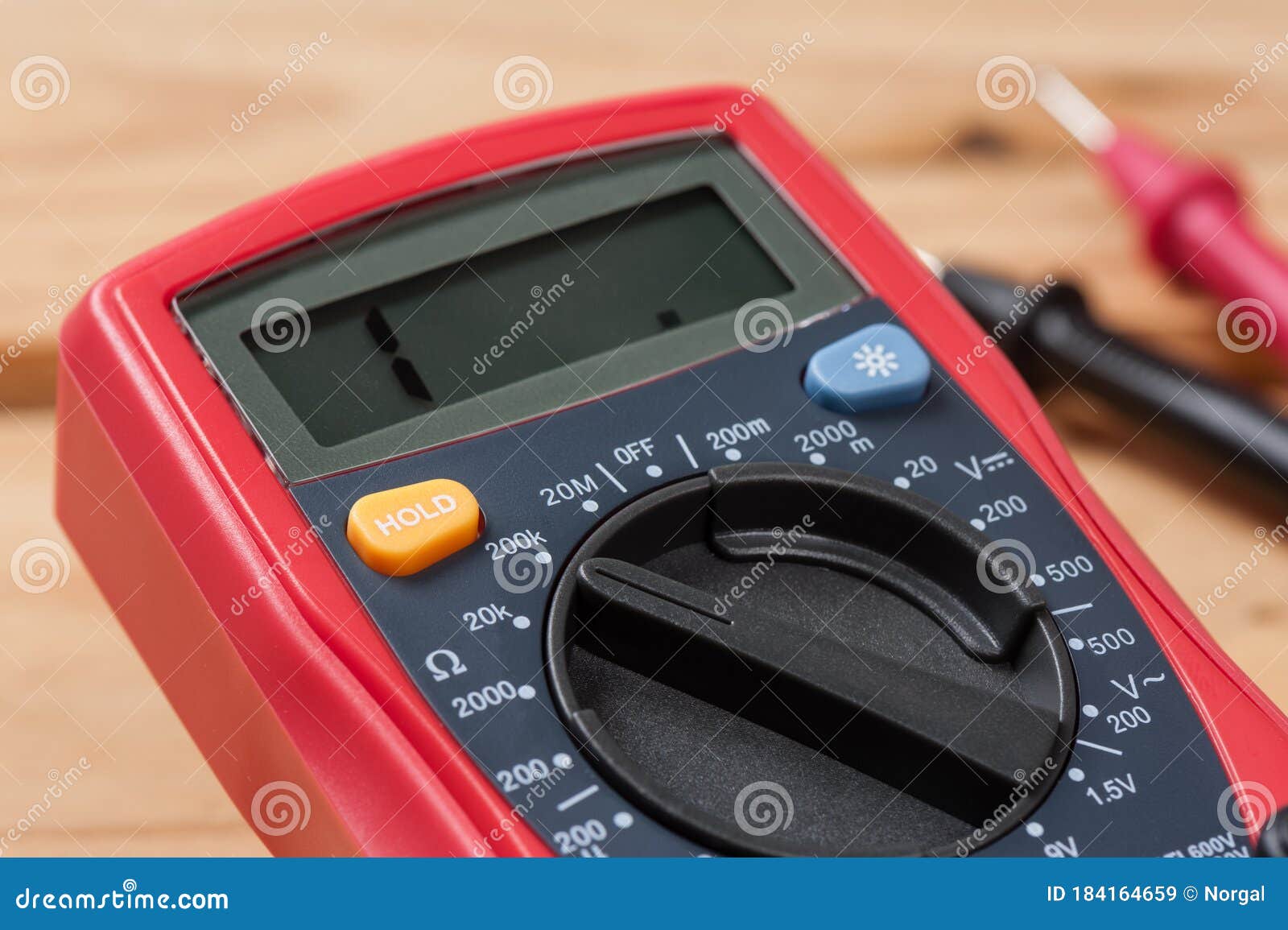 Red digital multimeter stock image. Image of multitester - 184164659