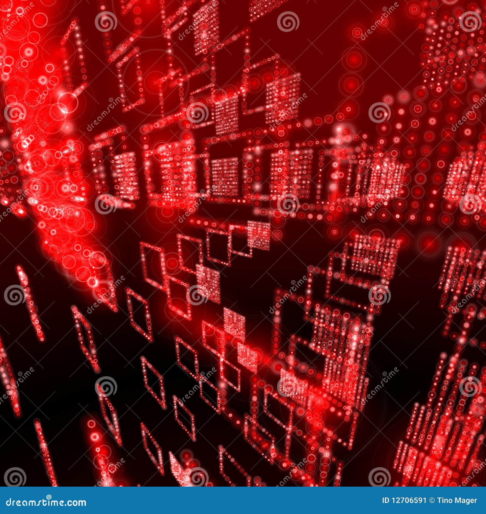 Red Digital Sphere Database Stock Illustration - Illustration of ...