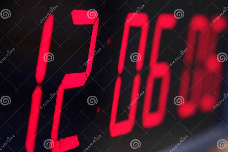Red Digital Timer, Numbers Counting. Stock Photo - Image of night, glow ...