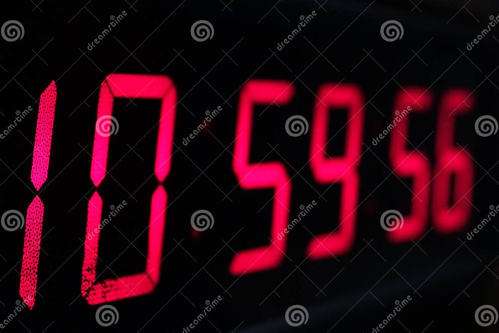 Red Digital Timer, Numbers Counting. Stock Photo - Image of morning ...