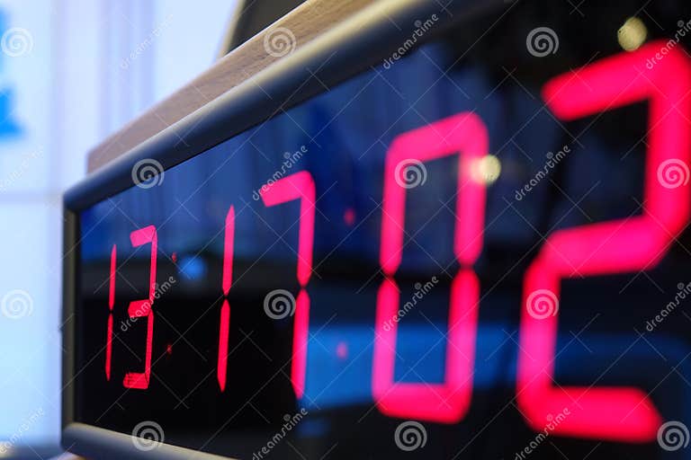 Red Digital Timer, Numbers Counting. Stock Image - Image of numeric ...