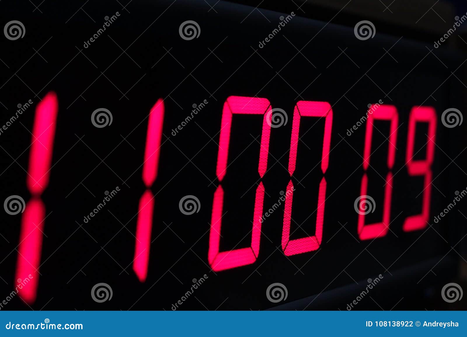 Red Digital Timer, Numbers Counting. Stock Photo - Image of time, night ...