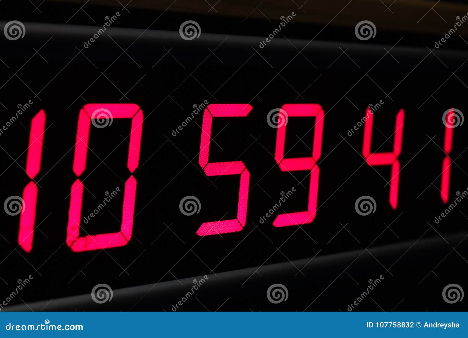 Red Digital Timer, Numbers Counting. Stock Photo - Image of night ...