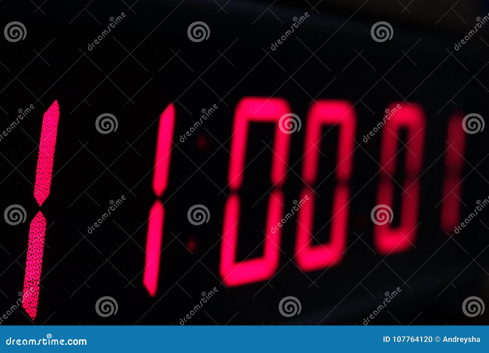 Red Digital Timer, Numbers Counting. Stock Photo - Image of number ...