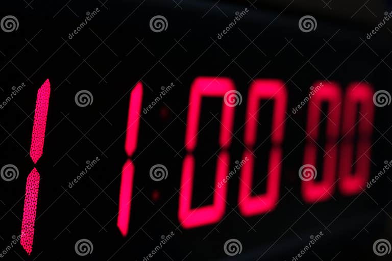 Red Digital Timer, Numbers Counting. Stock Image - Image of technology ...