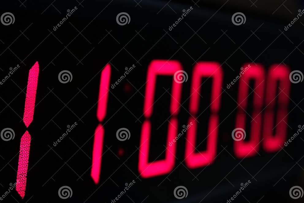 Red Digital Timer, Numbers Counting. Stock Image - Image of technology ...