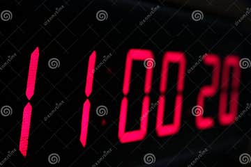 Red Digital Timer, Numbers Counting. Stock Photo - Image of sleep ...
