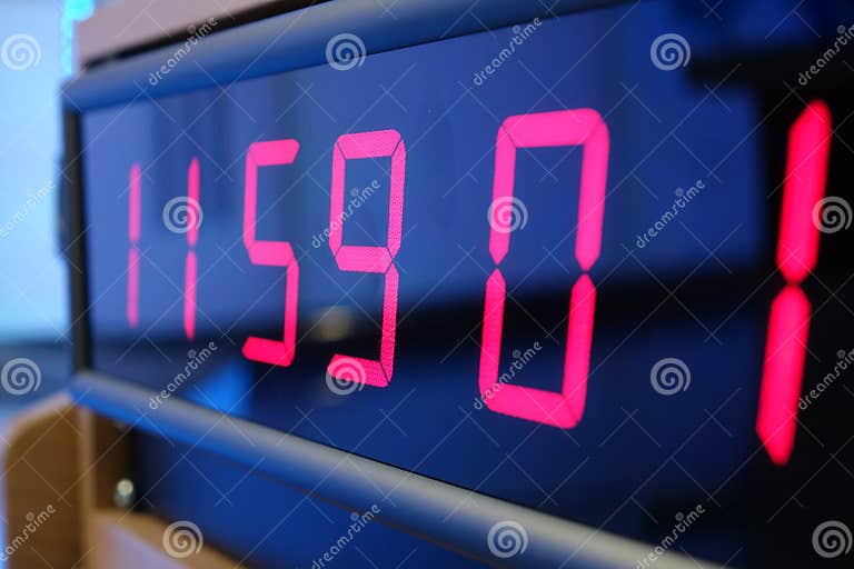 Red Digital Timer, Numbers Counting. Stock Photo - Image of start ...