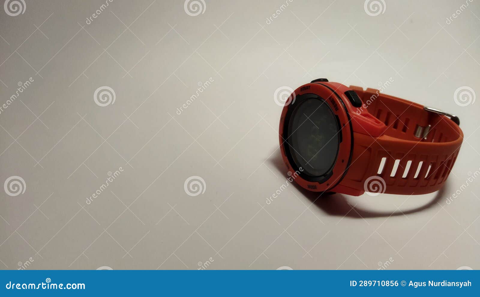 Isolated White Red Digital Watch Stock Photo - Image of white, digital ...