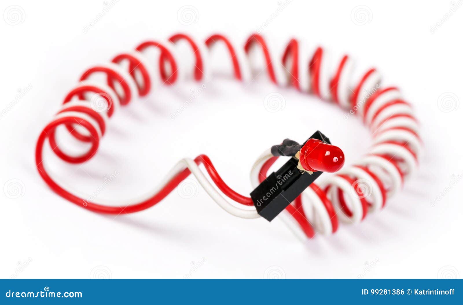 Red Diode Isolated on White Stock Photo - Image of transistor, pattern ...