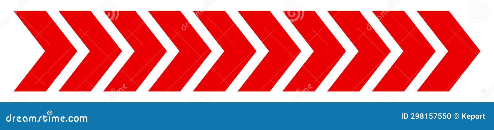 Red Direction Banner with Arrows Stock Illustration - Illustration of ...