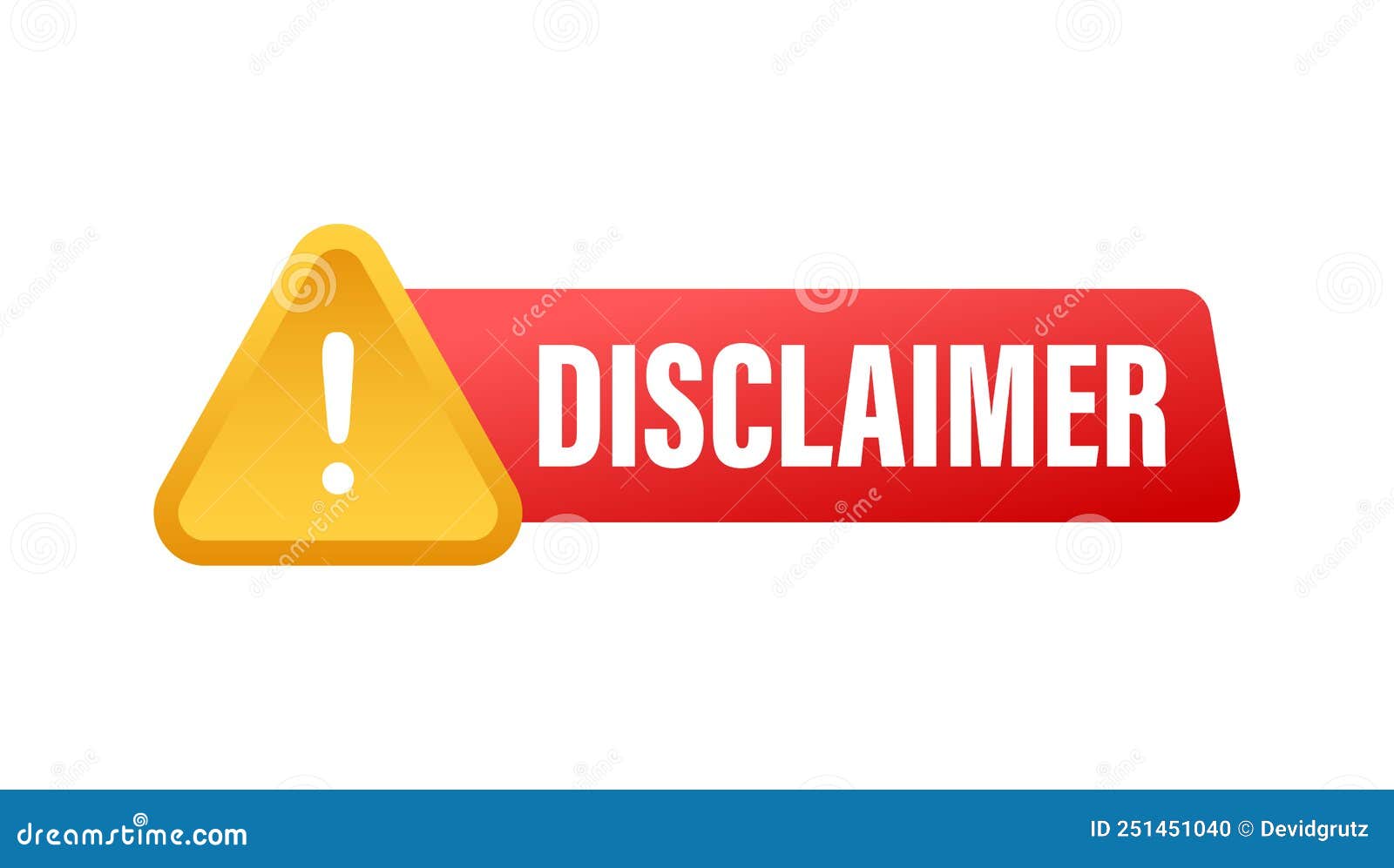 Red Disclaimer Sign, Badge, Icon. Vector Illustration. Stock Vector ...