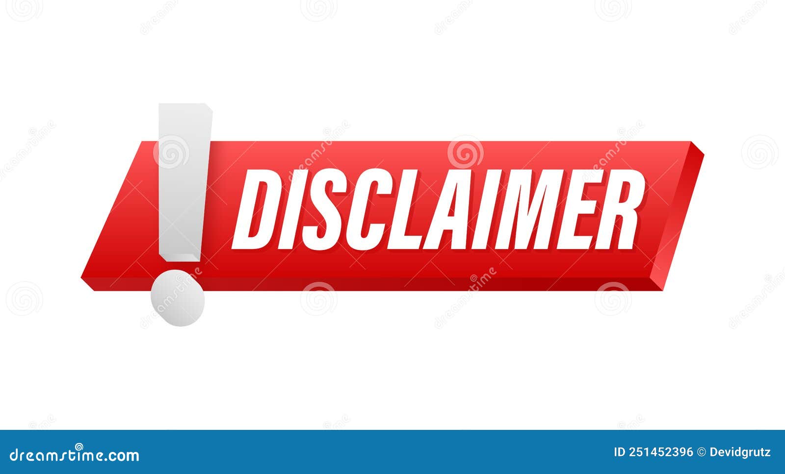 Red Disclaimer Sign, Badge, Icon. Vector Illustration. Stock Vector ...