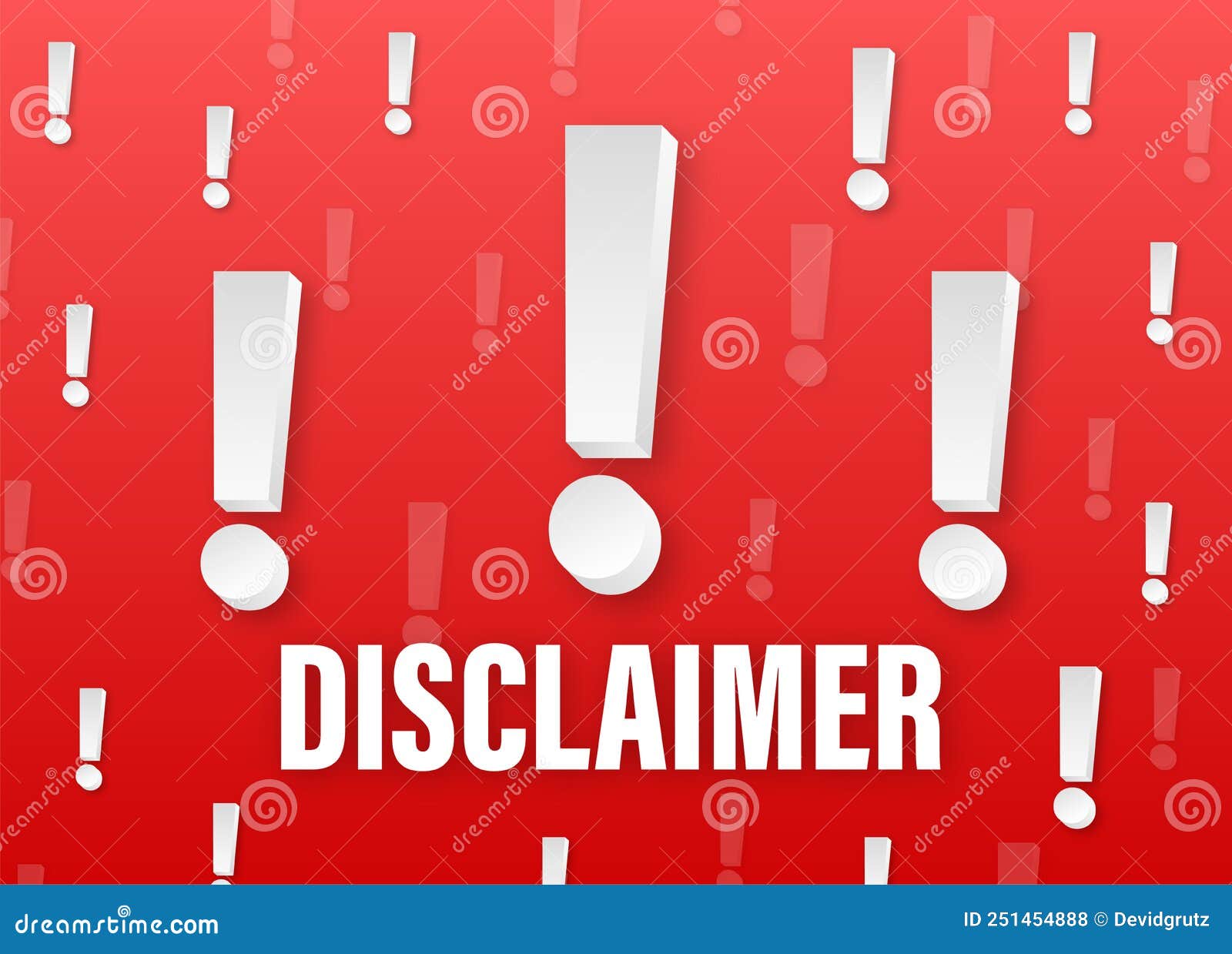 Red Disclaimer Sign, Badge, Icon. Vector Illustration. Stock Vector ...