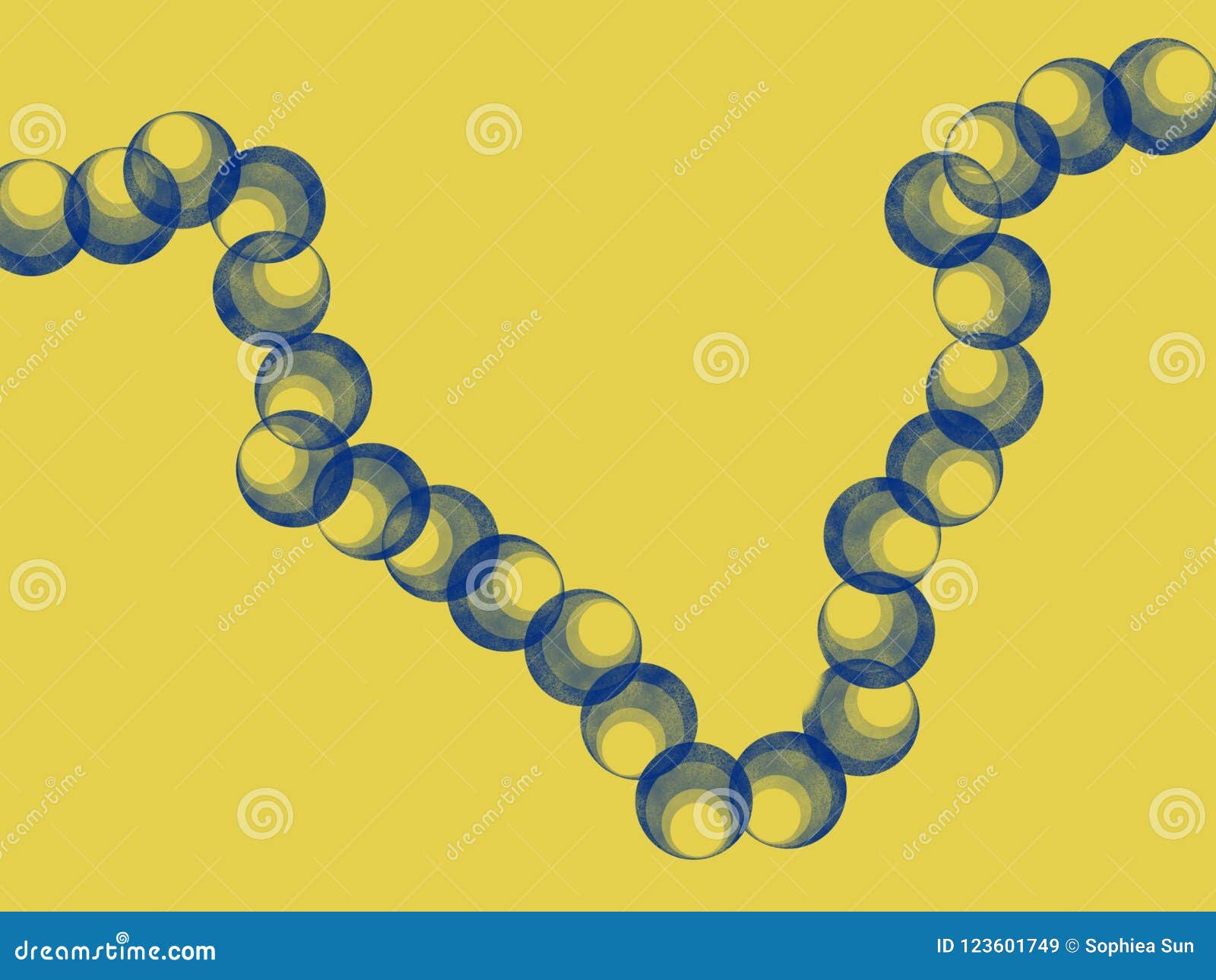 Blue Disco Light and Dots in Yellow Background Stock Illustration ...