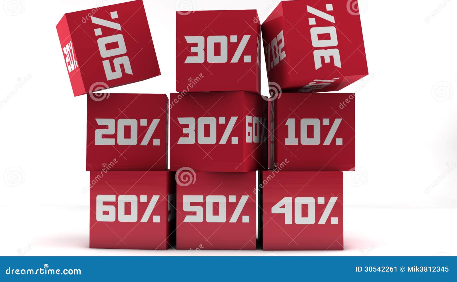 Red discount cubes stock illustration. Illustration of sale - 30542261