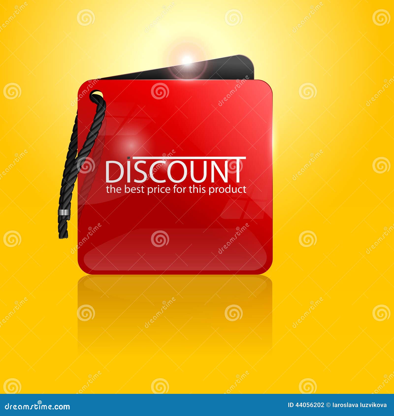 Red discount label stock illustration. Illustration of mark - 44056202