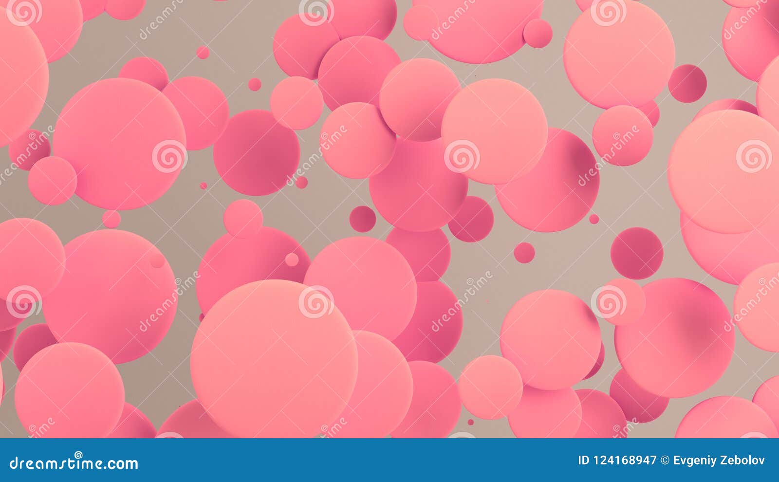 Red Discs of Random Size on White Background Stock Illustration ...