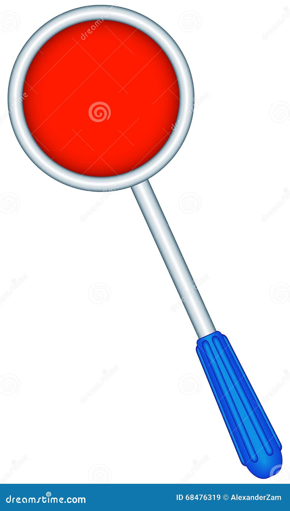 Red disk staff stock vector. Illustration of signalling - 68476319