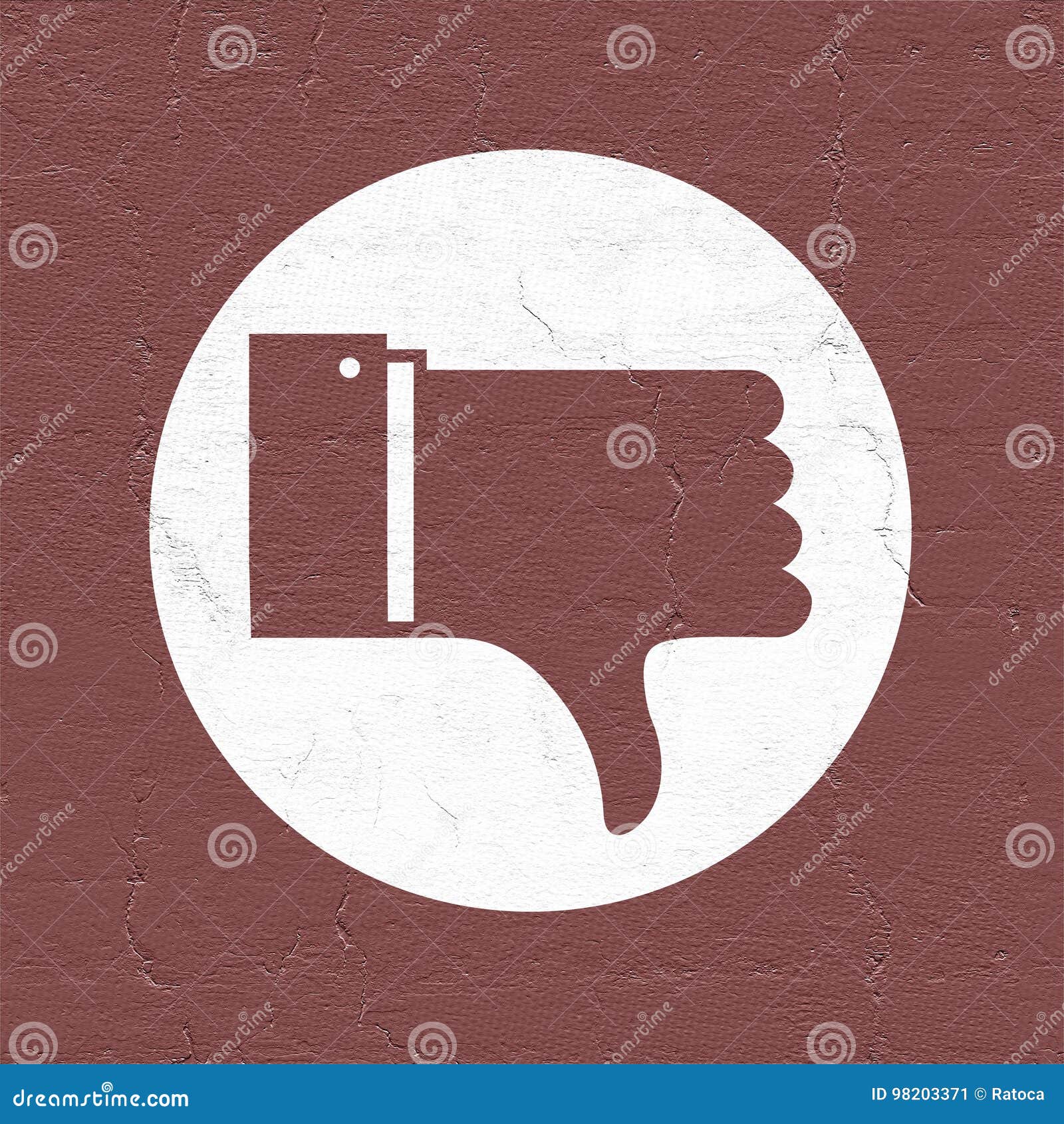 Red dislike sign stock illustration. Illustration of internet - 98203371