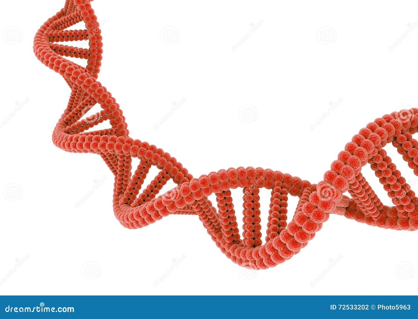 Red DNA Isolated on a White Background. Stock Illustration ...